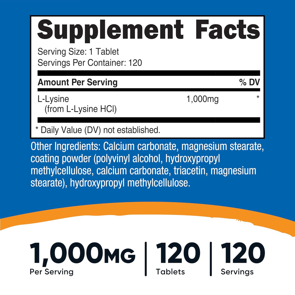 l-lysine supplement for cold sore relief