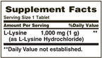 l-lysine supplement for cold sore relief