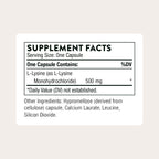 L-Lysine supplement for immune support