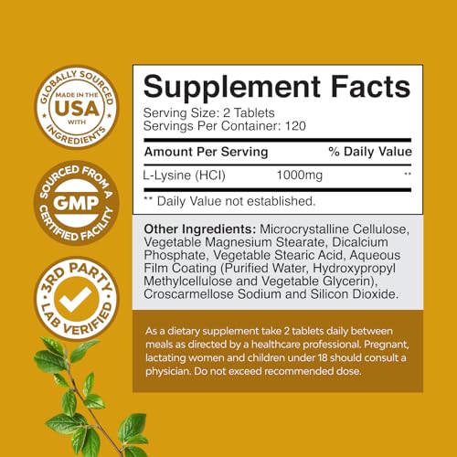 l-lysine supplement for stress relief