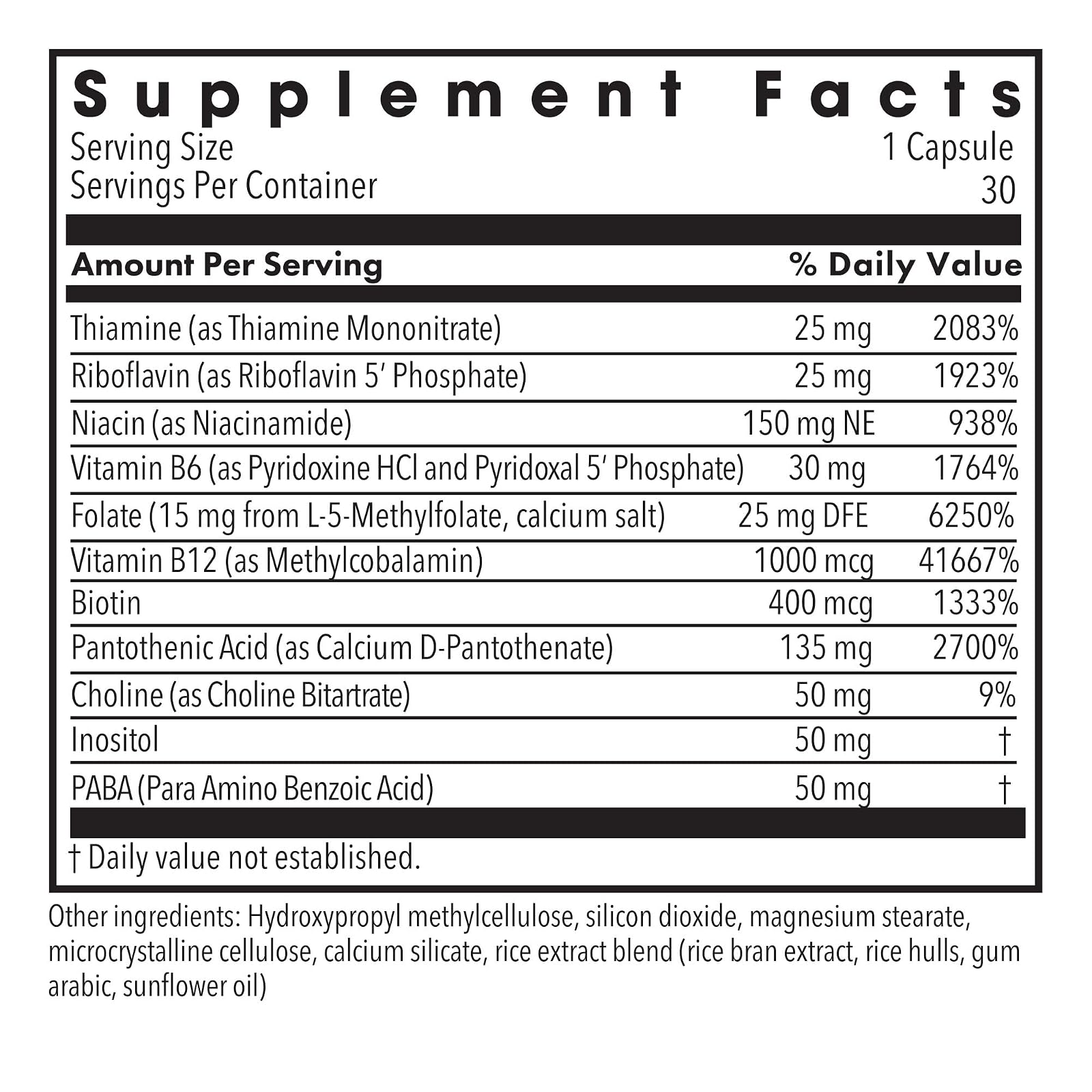 L-Methylfolate enriched B complex