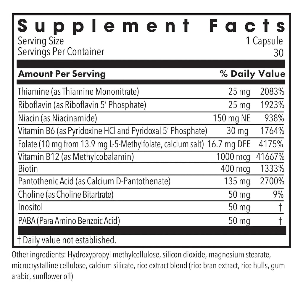 L-Methylfolate enriched vitamin B complex