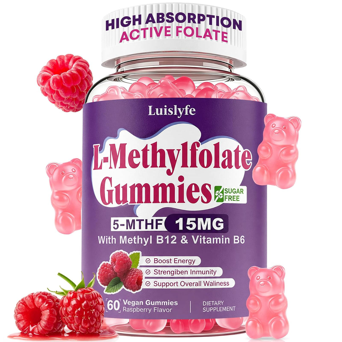 L-Methylfolate gummies for energy support
