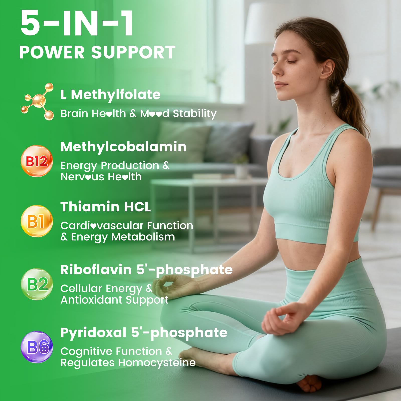 L-Methylfolate gummies for healthy brain function