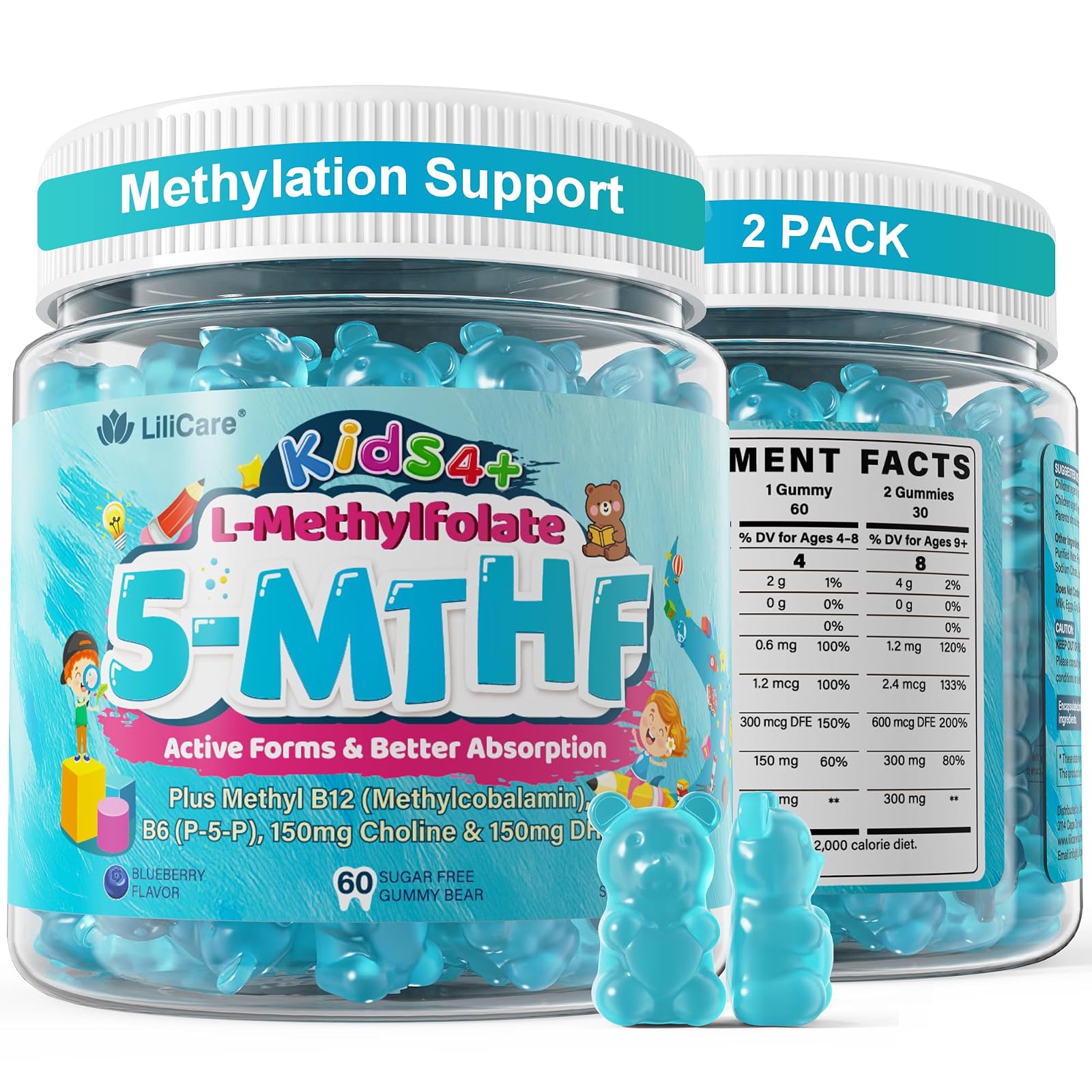 L Methylfolate kids gummies sugar free