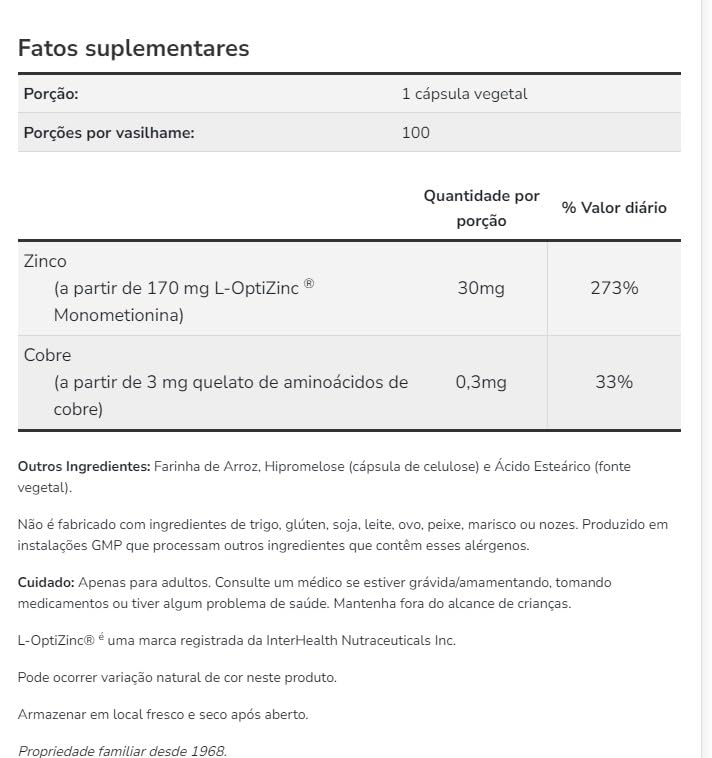 L-Optizinc 30 mg for immune support