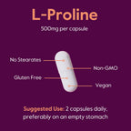 L-Proline 500 mg for daily wellness