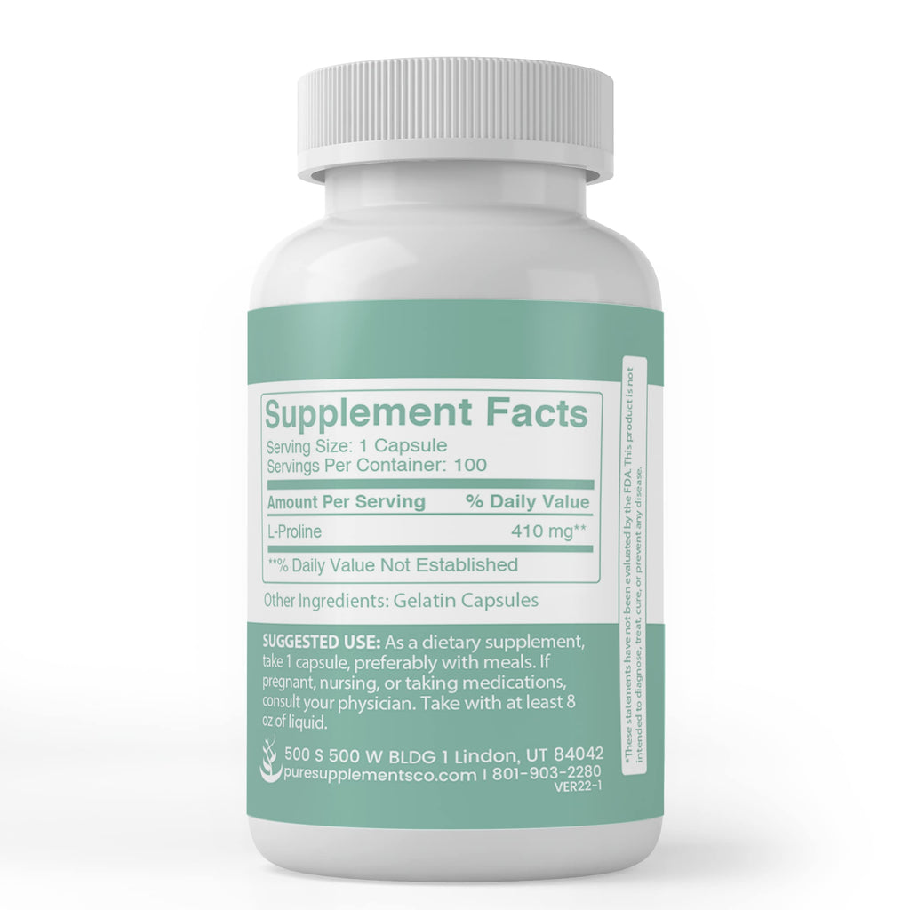 L-Proline capsules for muscle support