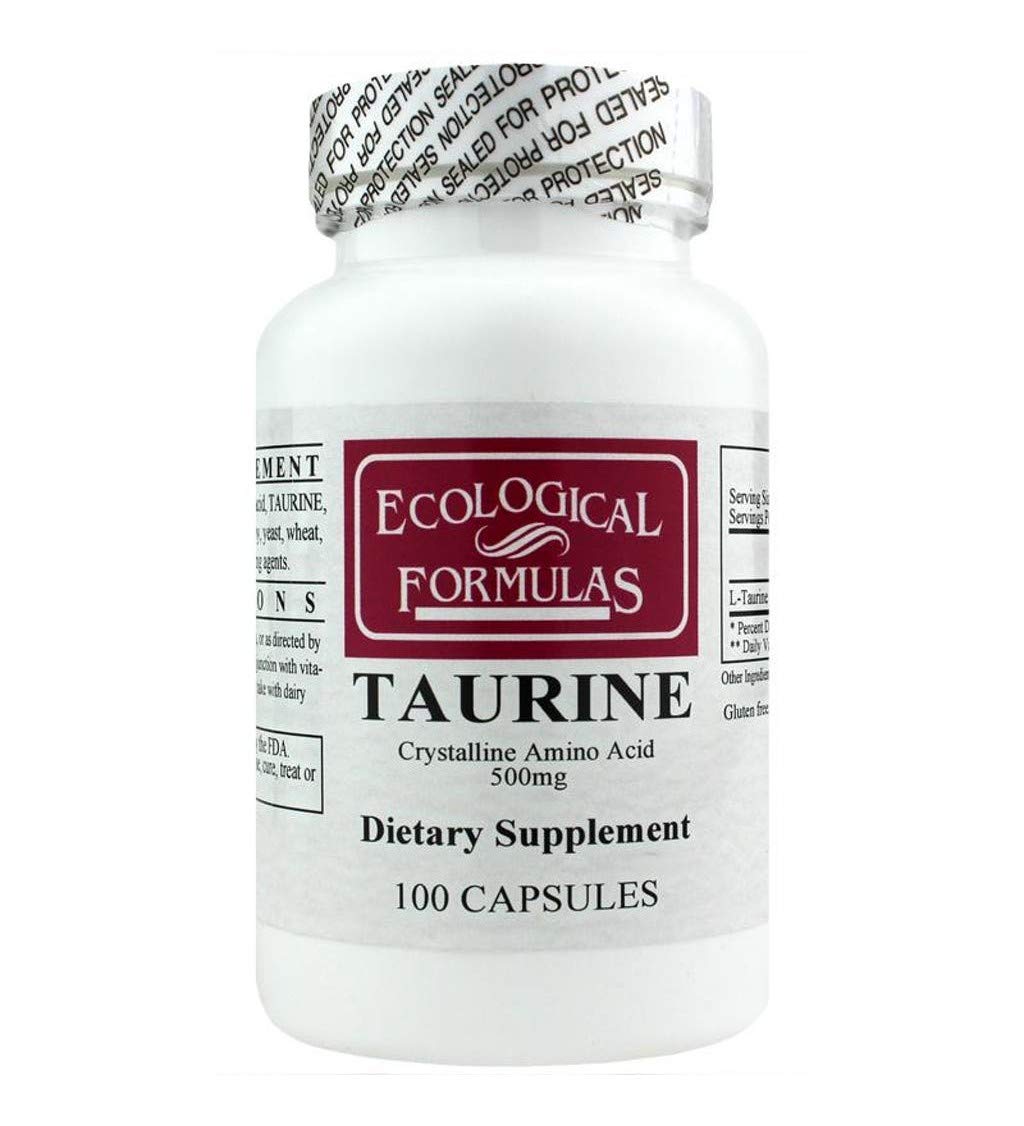L-Taurine 500 mg capsules for energy