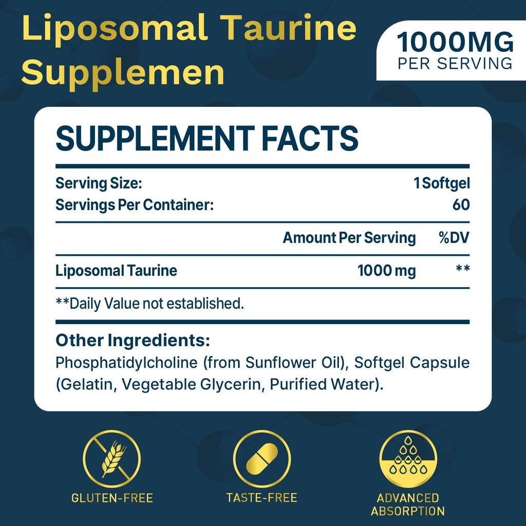 L-Taurine softgels for muscle recovery