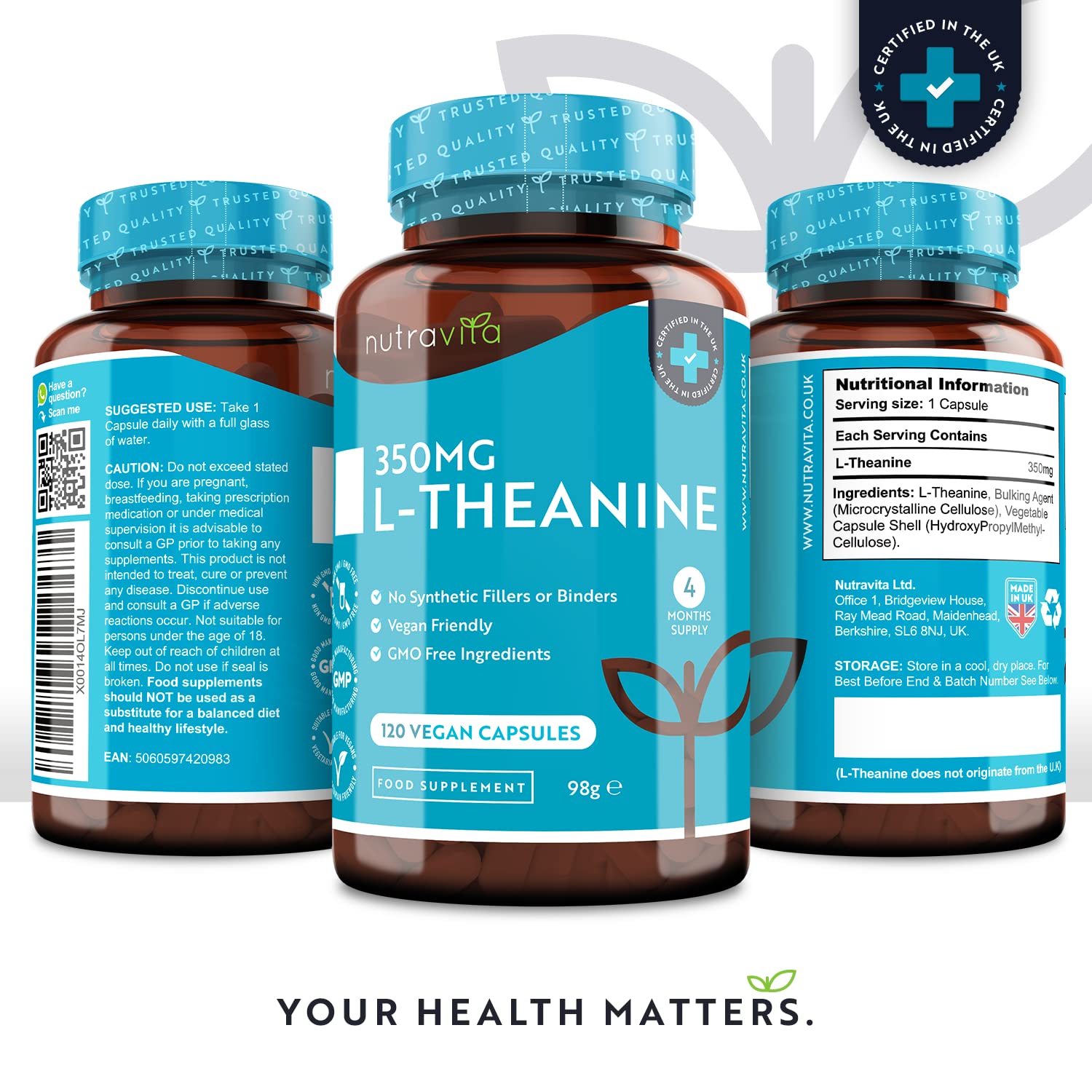 L-Theanine 350mg for stress relief