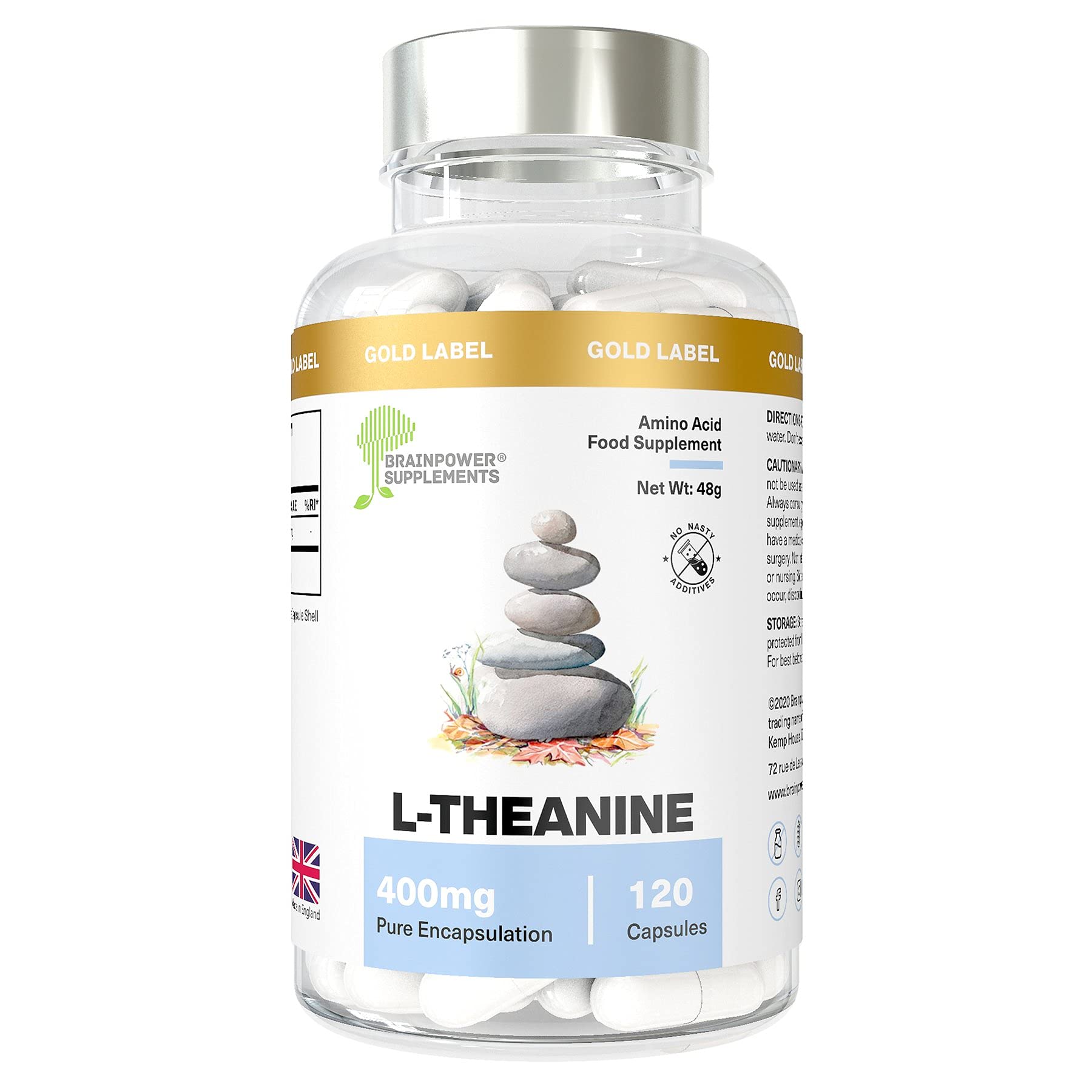 L Theanine 400mg vegan capsules
