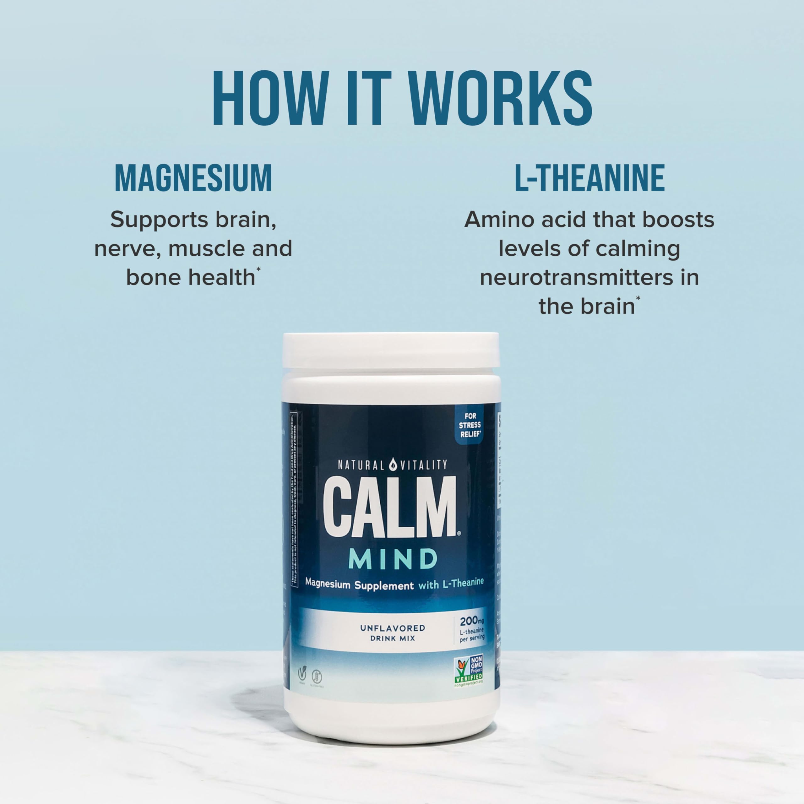 L-Theanine and magnesium for relaxation