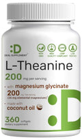 L-Theanine and Magnesium Glycinate softgels