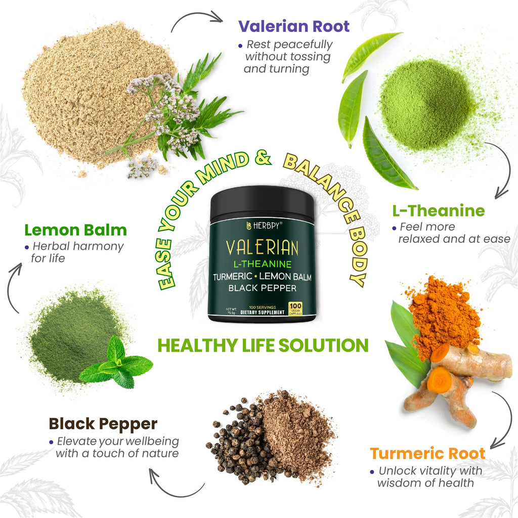 L-Theanine and valerian for calmness