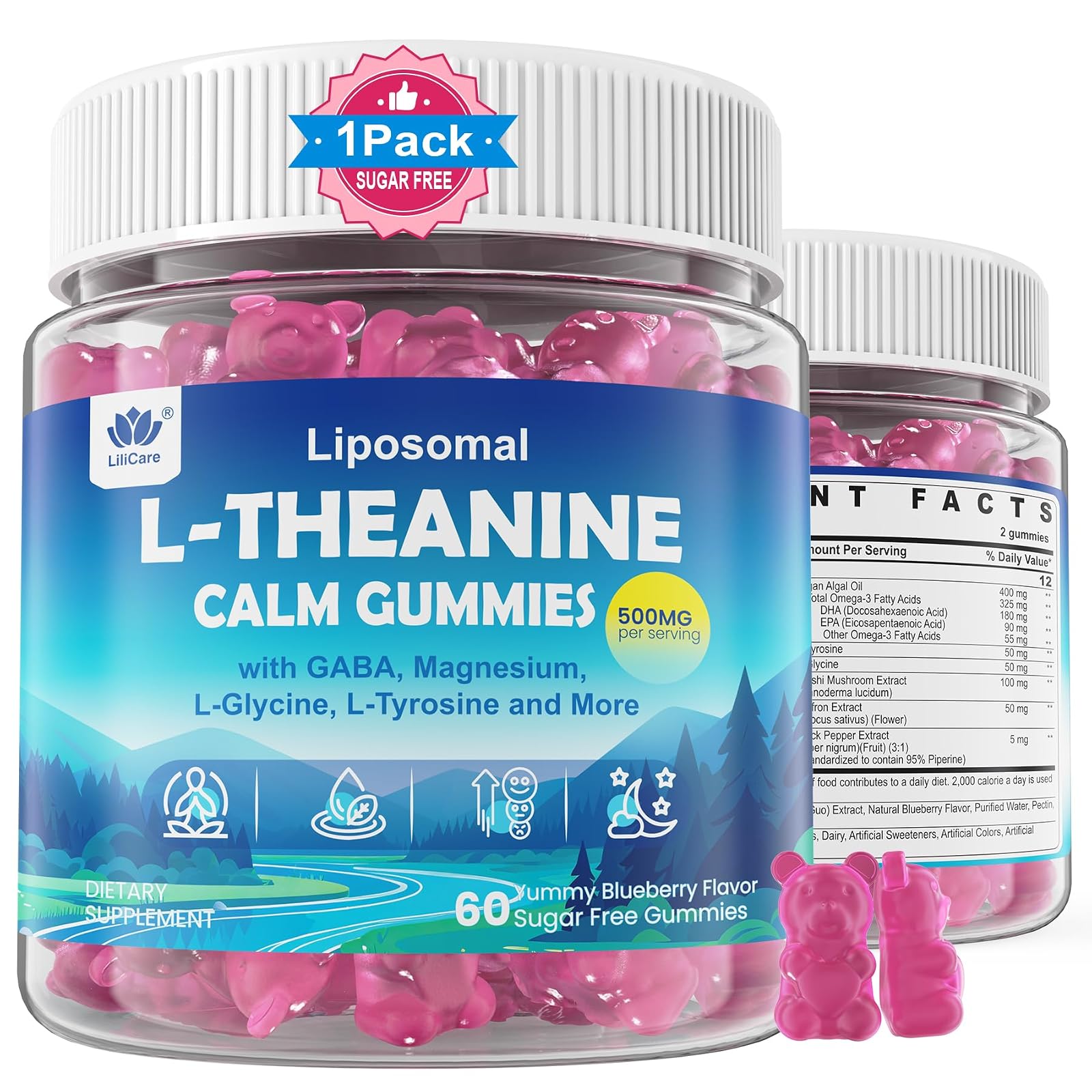 L Theanine calm gummies for relaxation