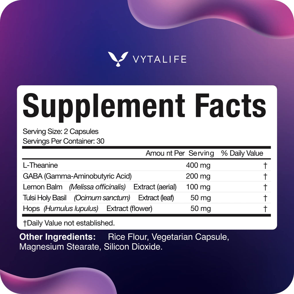 L-Theanine capsules for anxiety relief