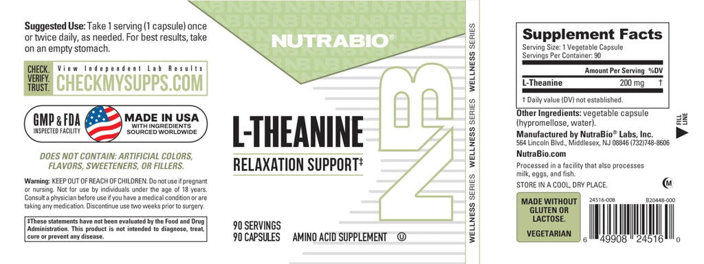 L-Theanine capsules for wellness routine