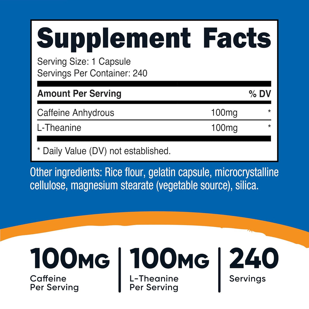 L-Theanine enhanced caffeine supplement