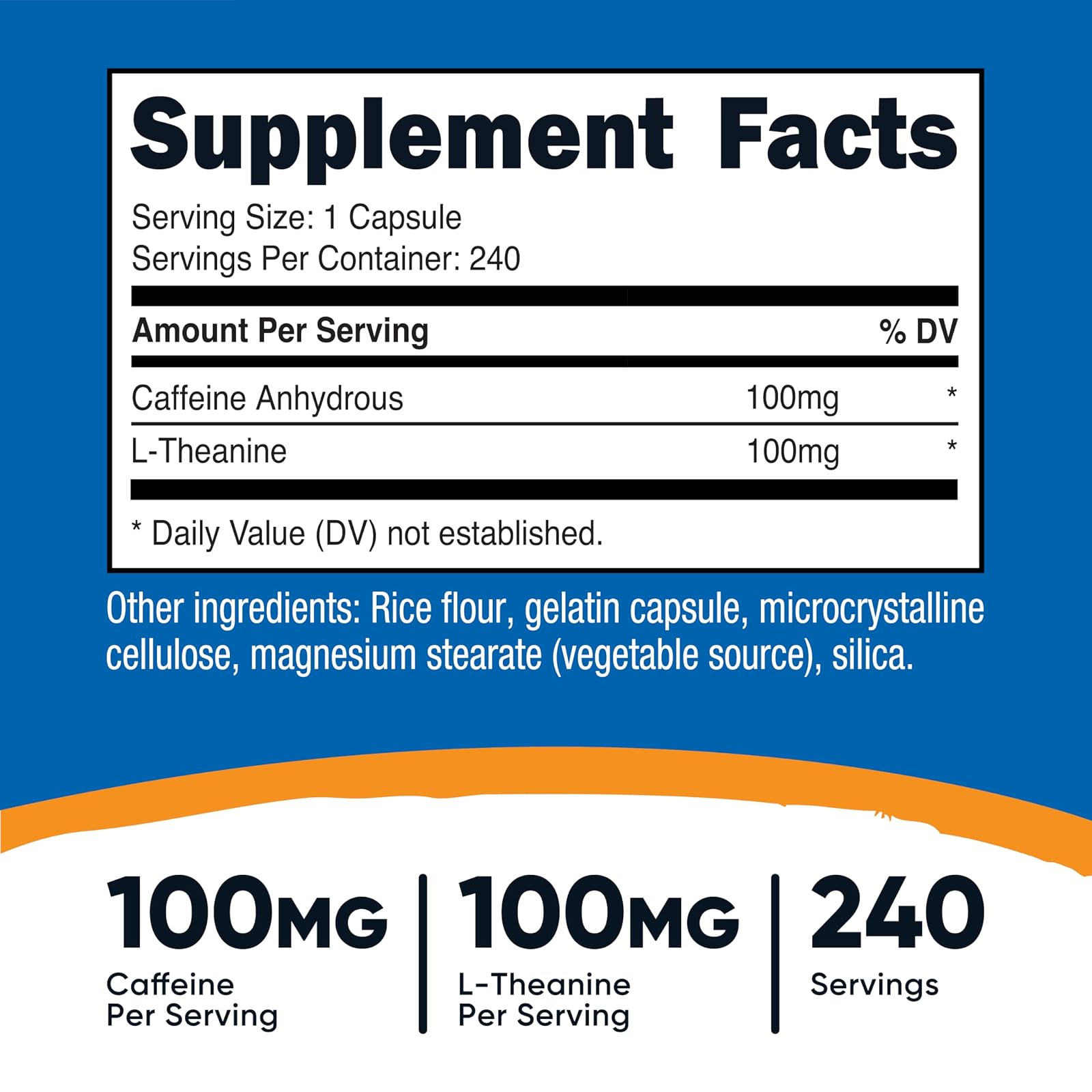 L-Theanine enhanced caffeine supplement