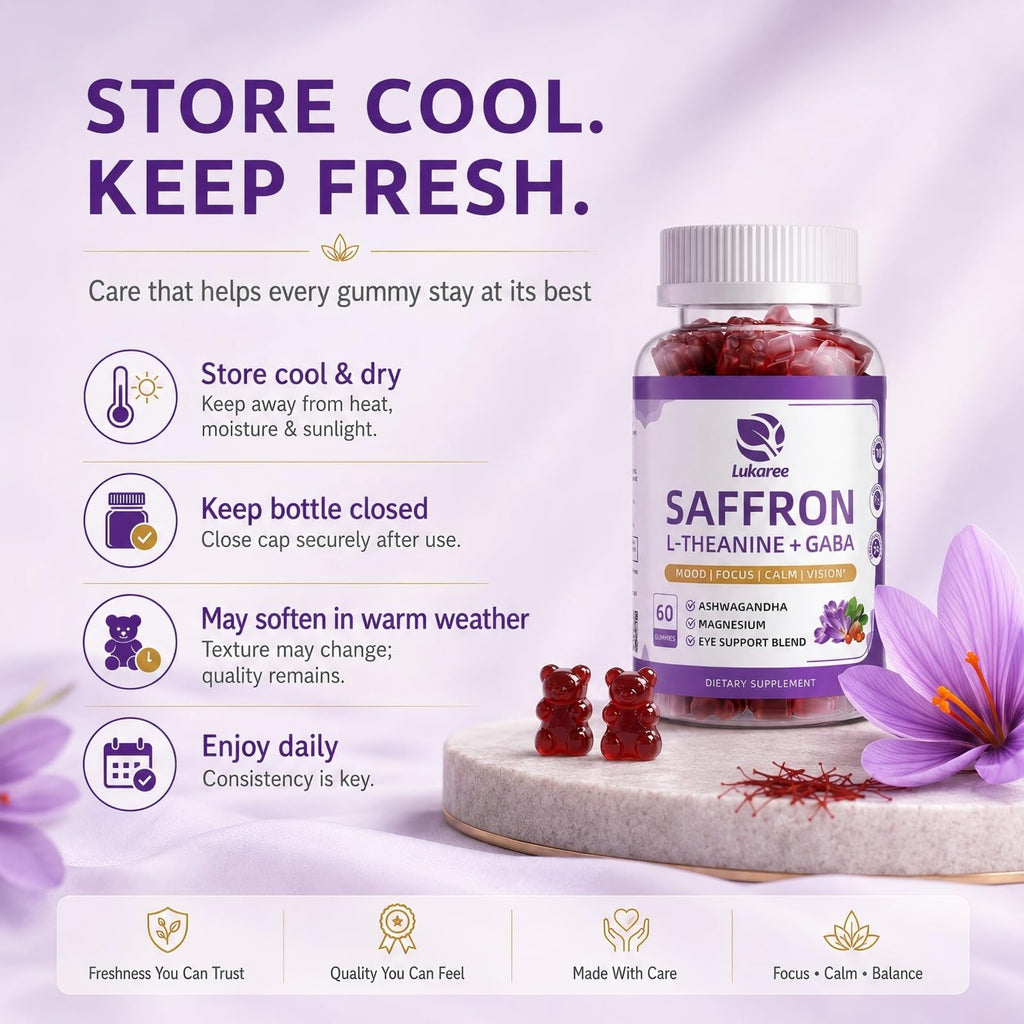 L-Theanine infused saffron gummies