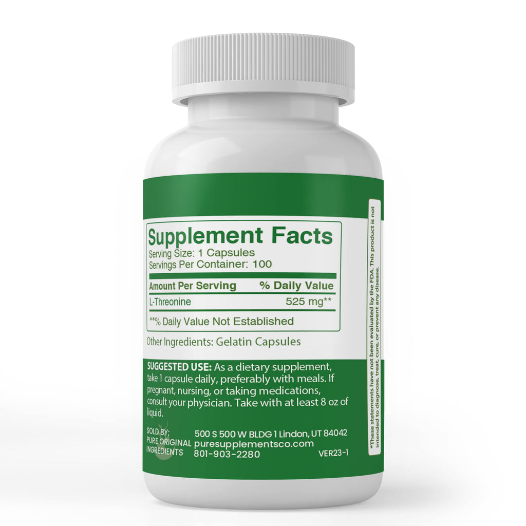 L-Threonine capsules for muscle support