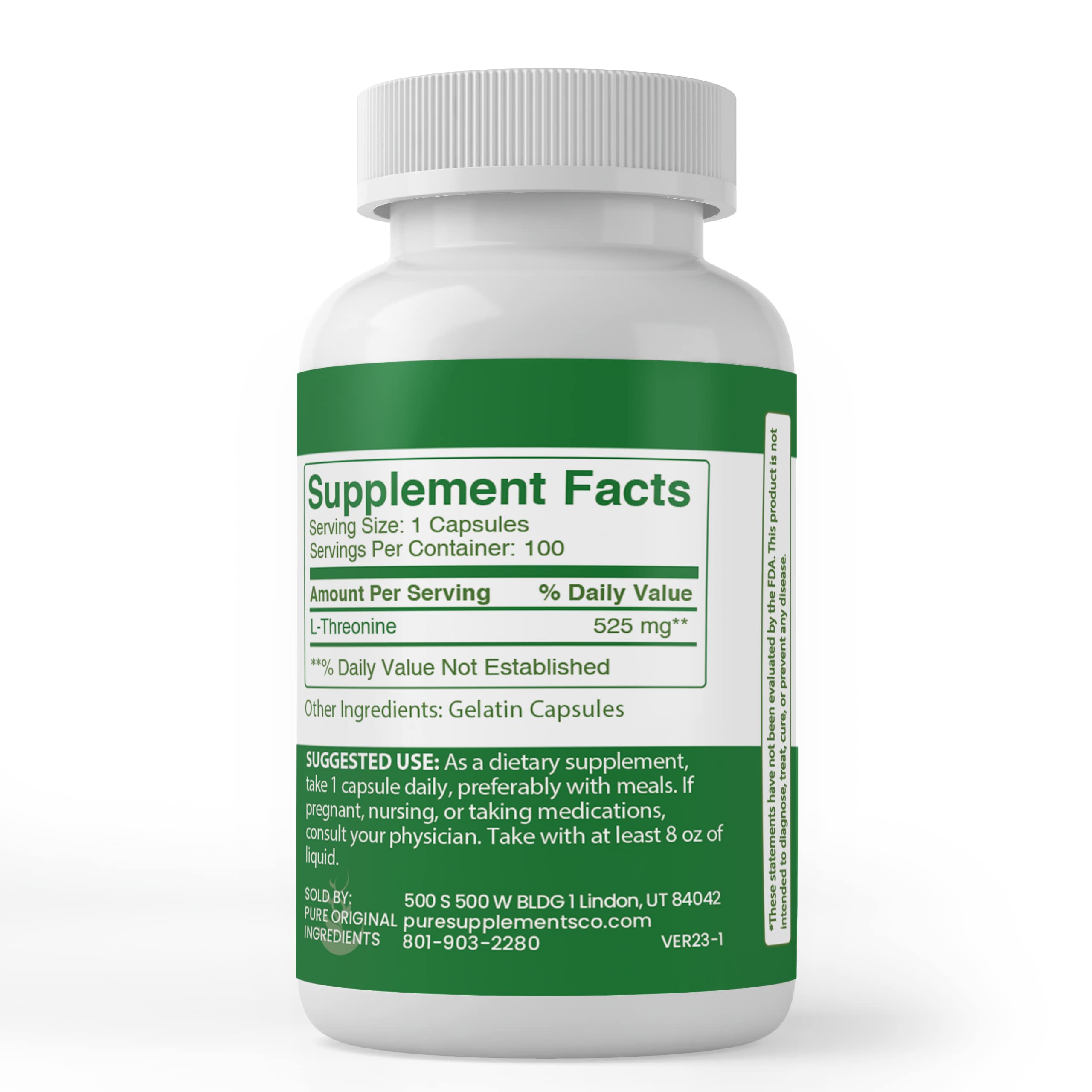 L-Threonine capsules for muscle support