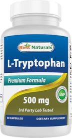 L-Tryptophan 500 mg capsules for relaxation