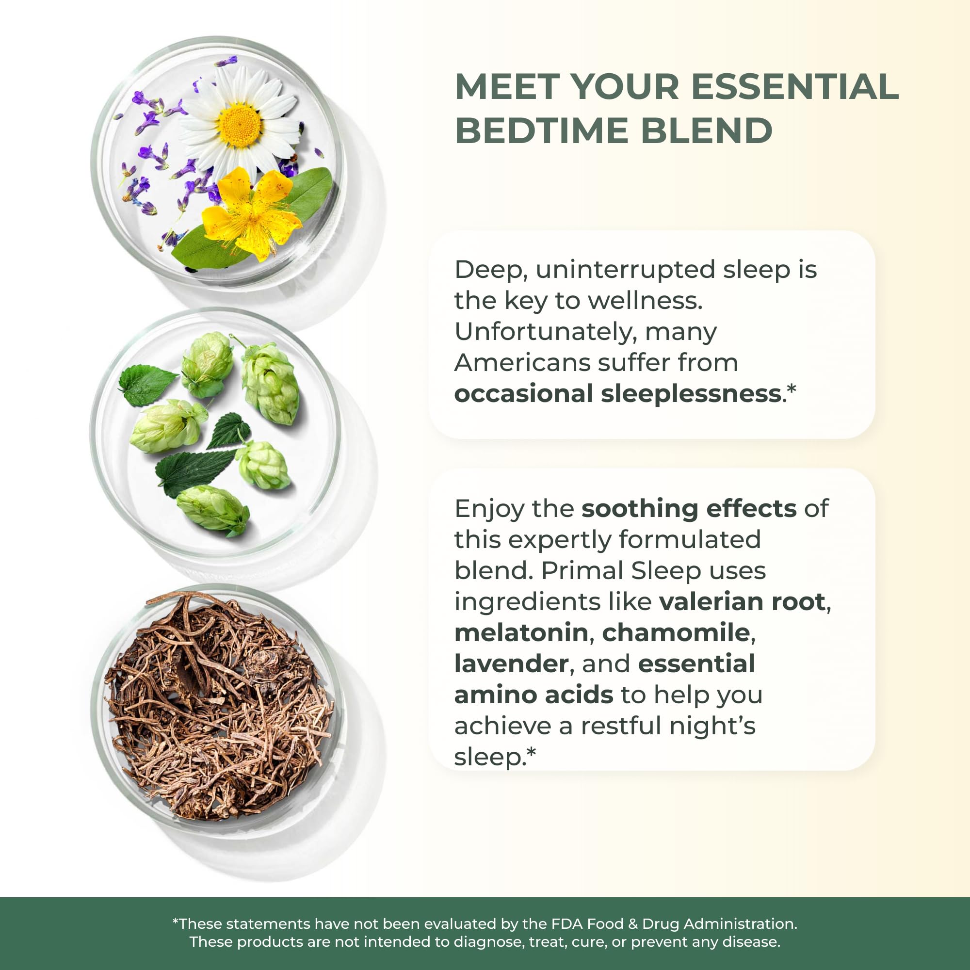 L-Tryptophan and valerian blend