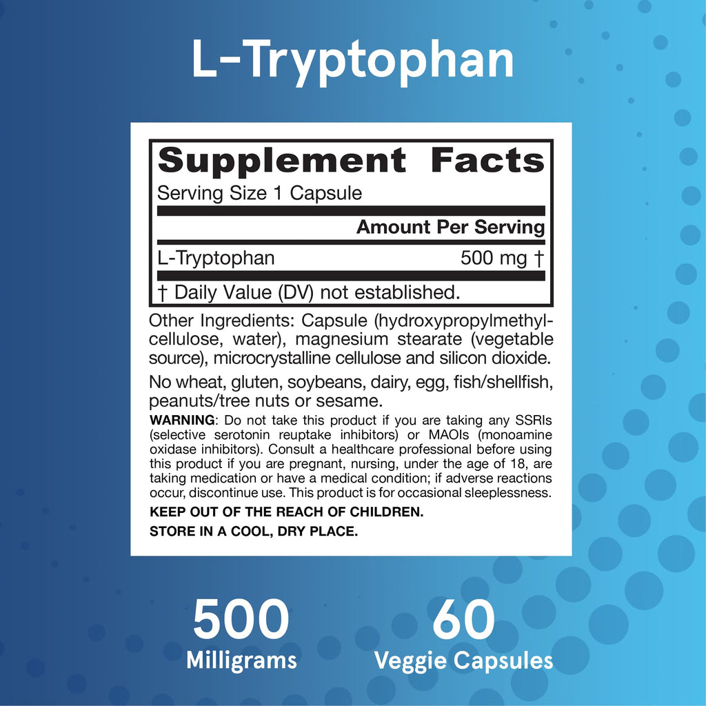 L-Tryptophan for relaxation and calmness
