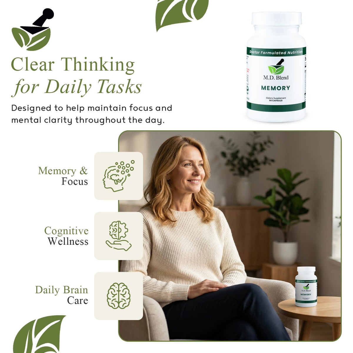 L-Tyrosine Bacopa capsules for memory