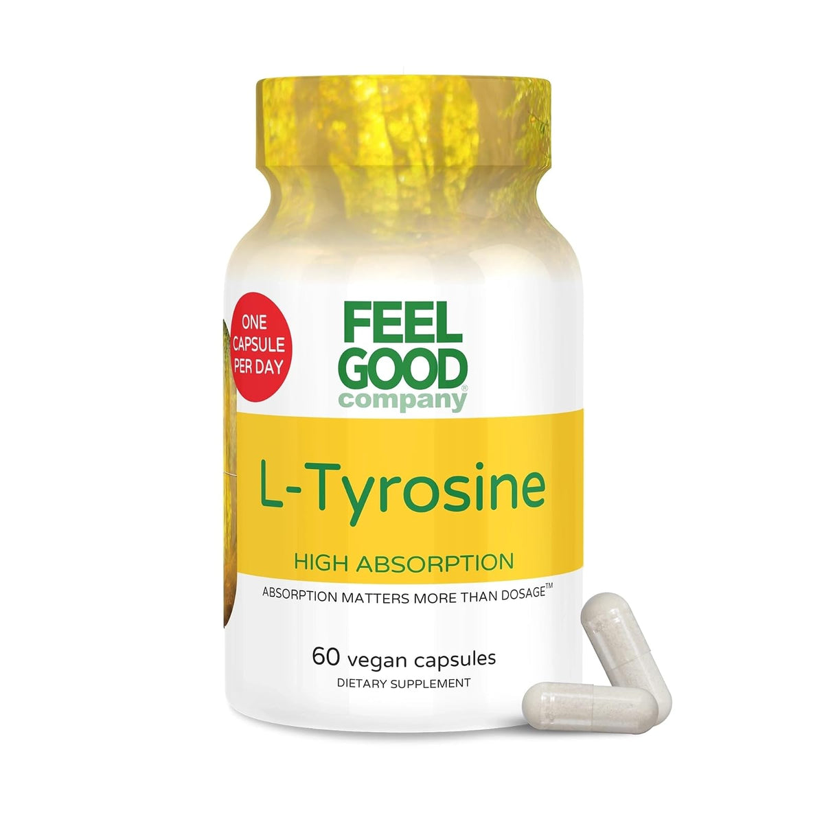 L-Tyrosine capsules for energy boost