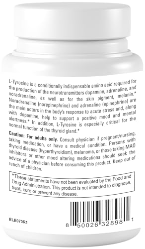 L-Tyrosine capsules for neurotransmitter balance