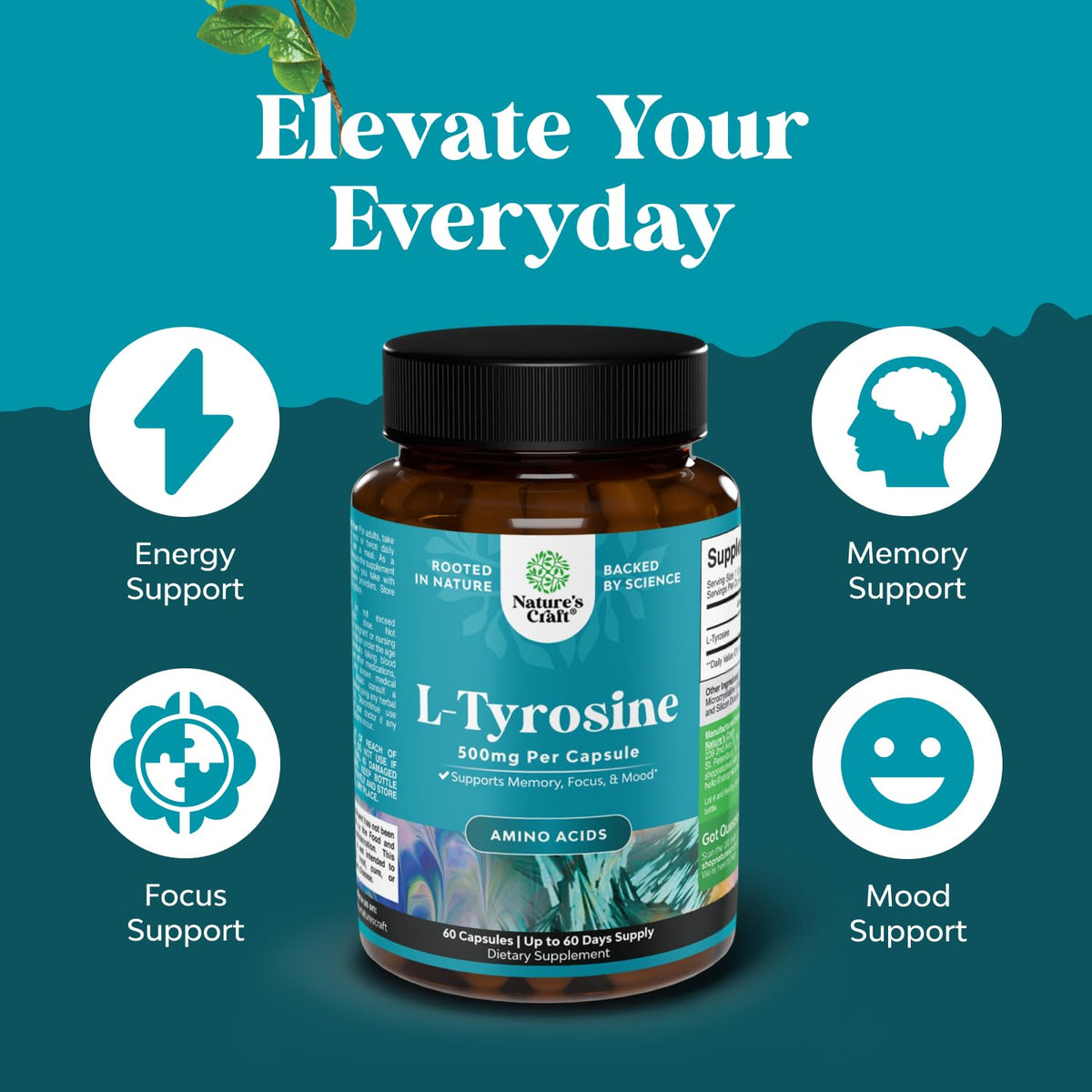 L-Tyrosine capsules support mood balance
