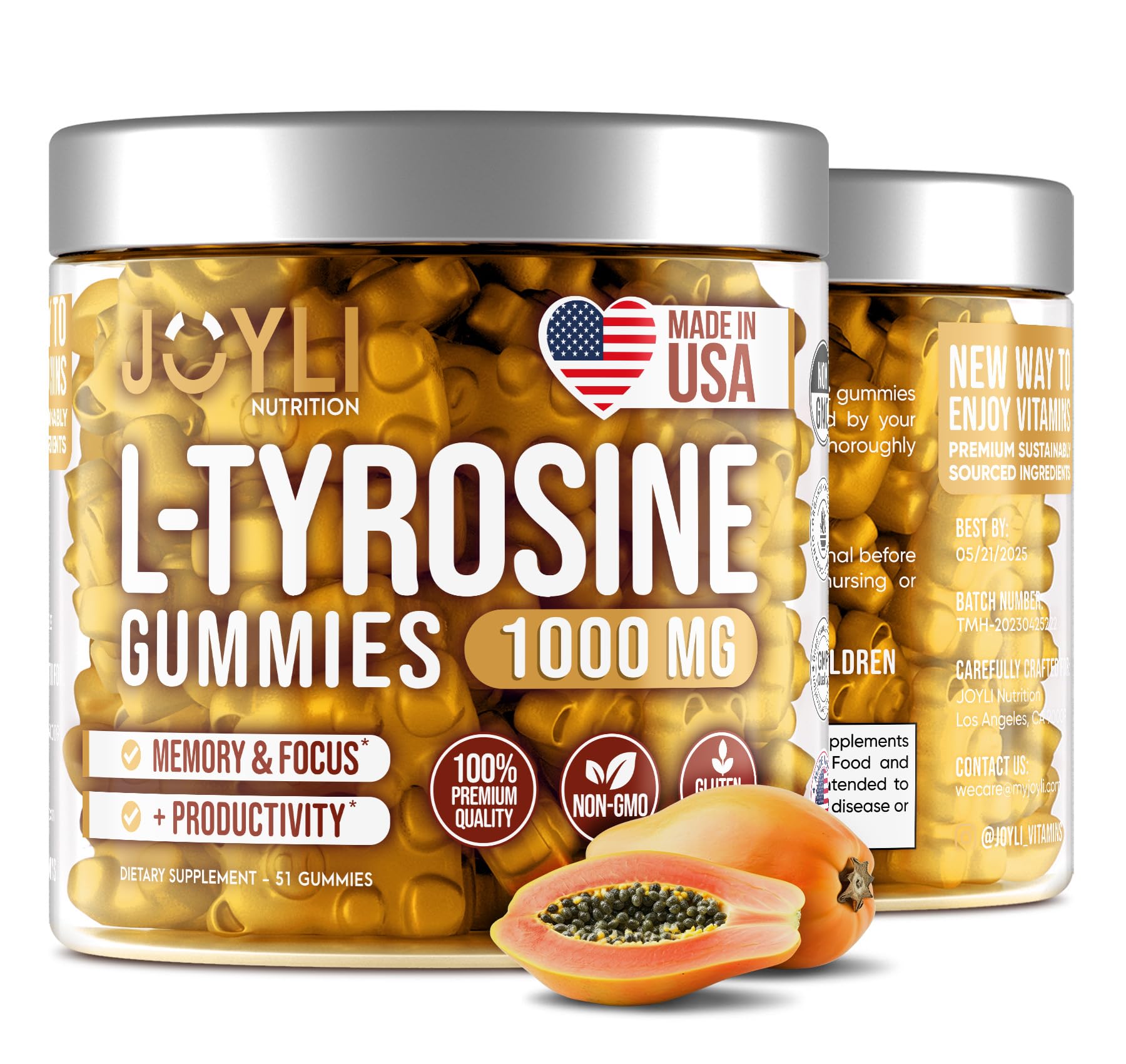 L-Tyrosine gummies for energy boost