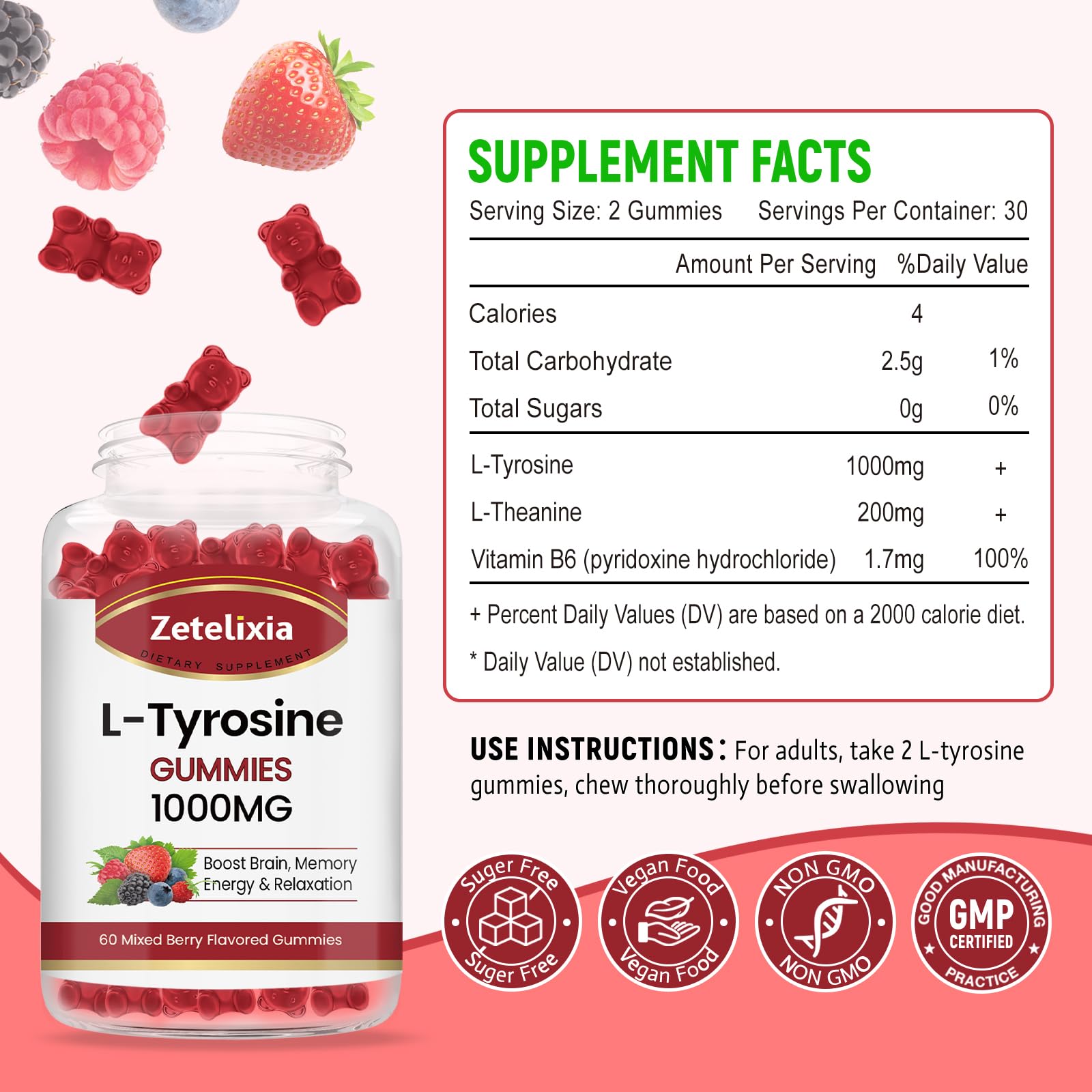 L-Tyrosine gummies for mental focus