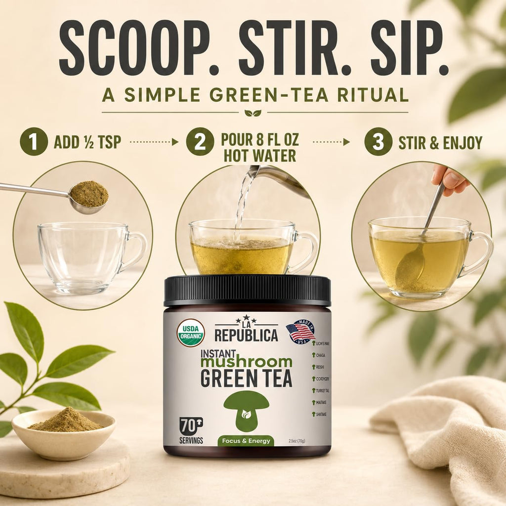 La Republica green tea for mental clarity
