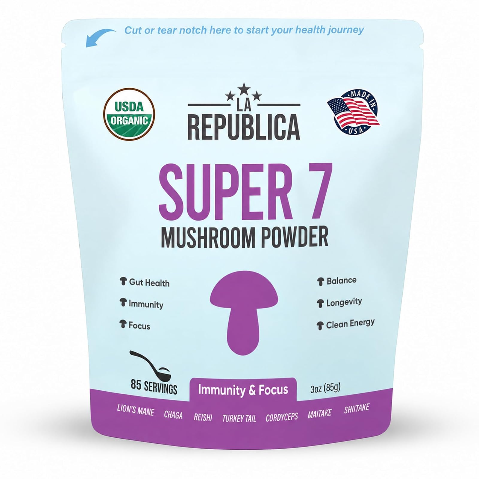 La Republica Super 7 mushroom blends