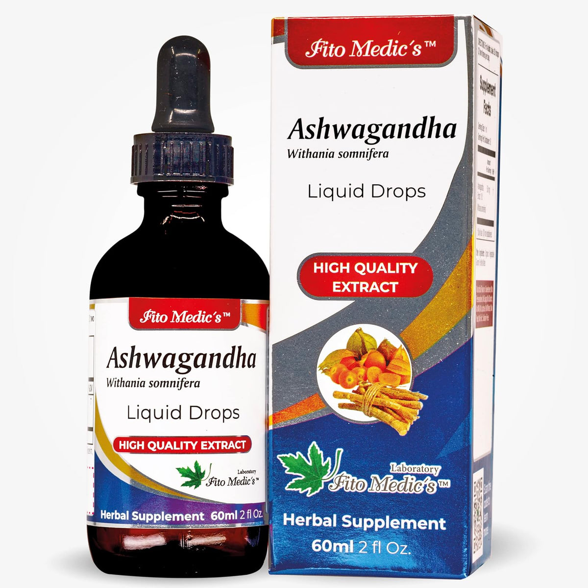 Lab Ashwagandha liquid for stress relief