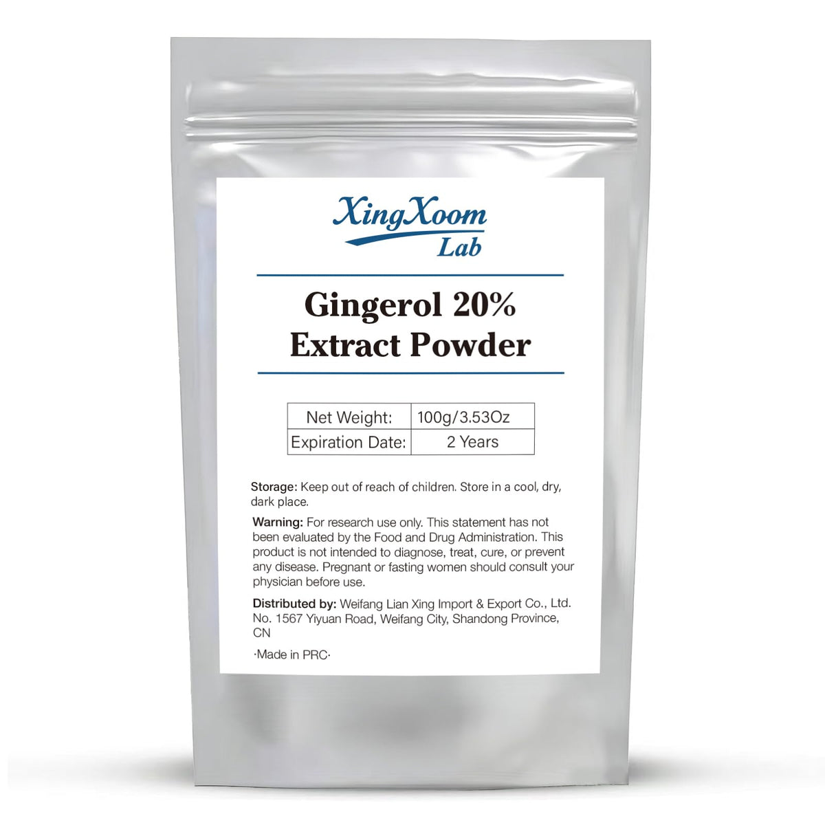 Lab Gingerol dried ginger extract powder