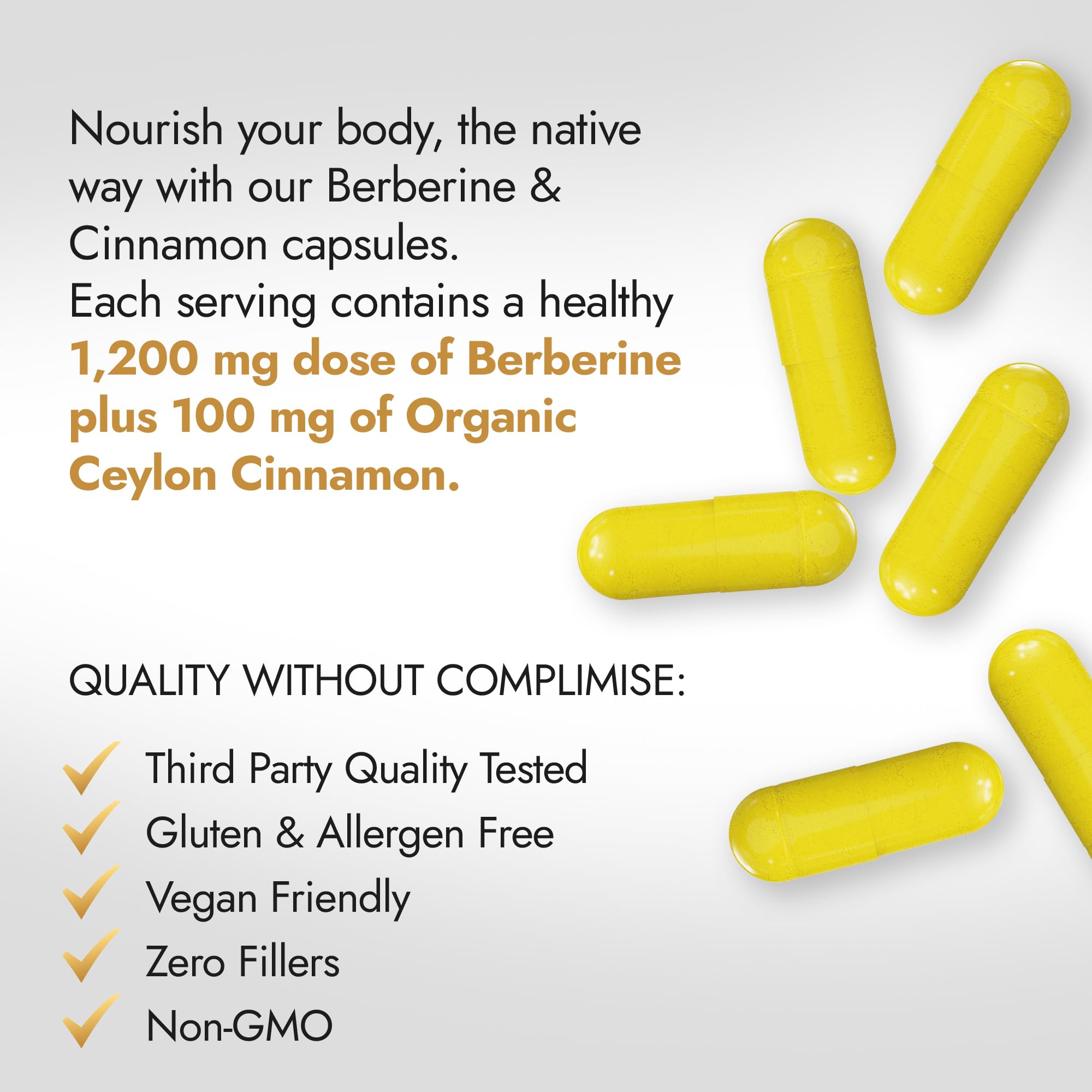 Lab tested berberine capsules