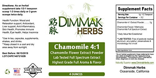 lab tested chamomile extract benefits