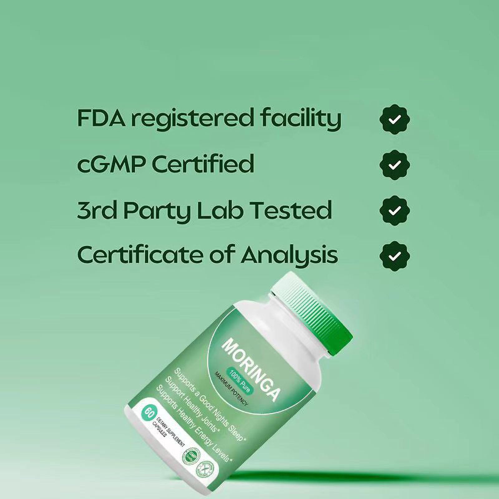 lab-tested Moringa supplement for health