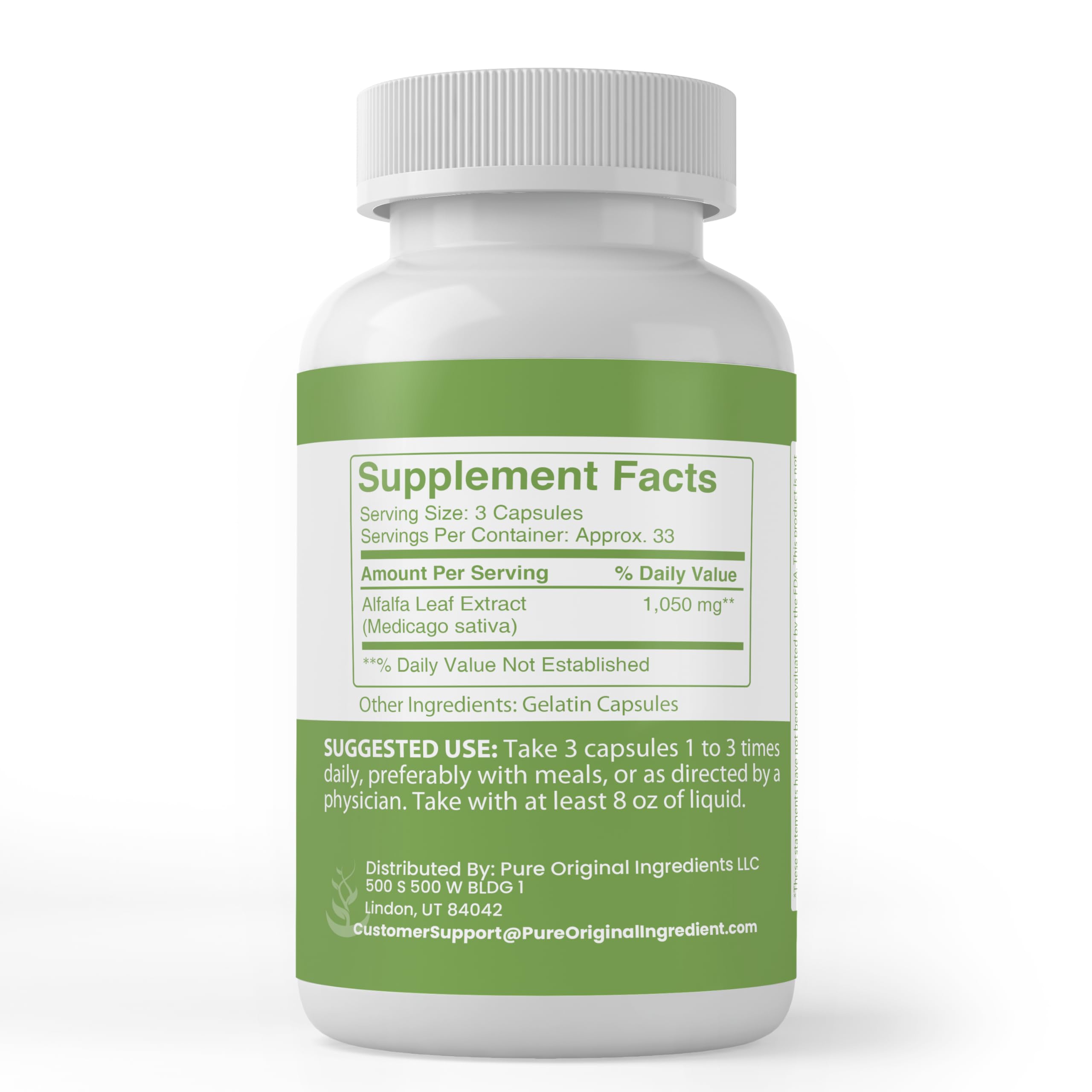 lab verified alfalfa capsules