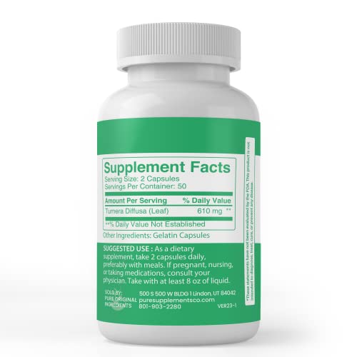 lab verified damiana capsules