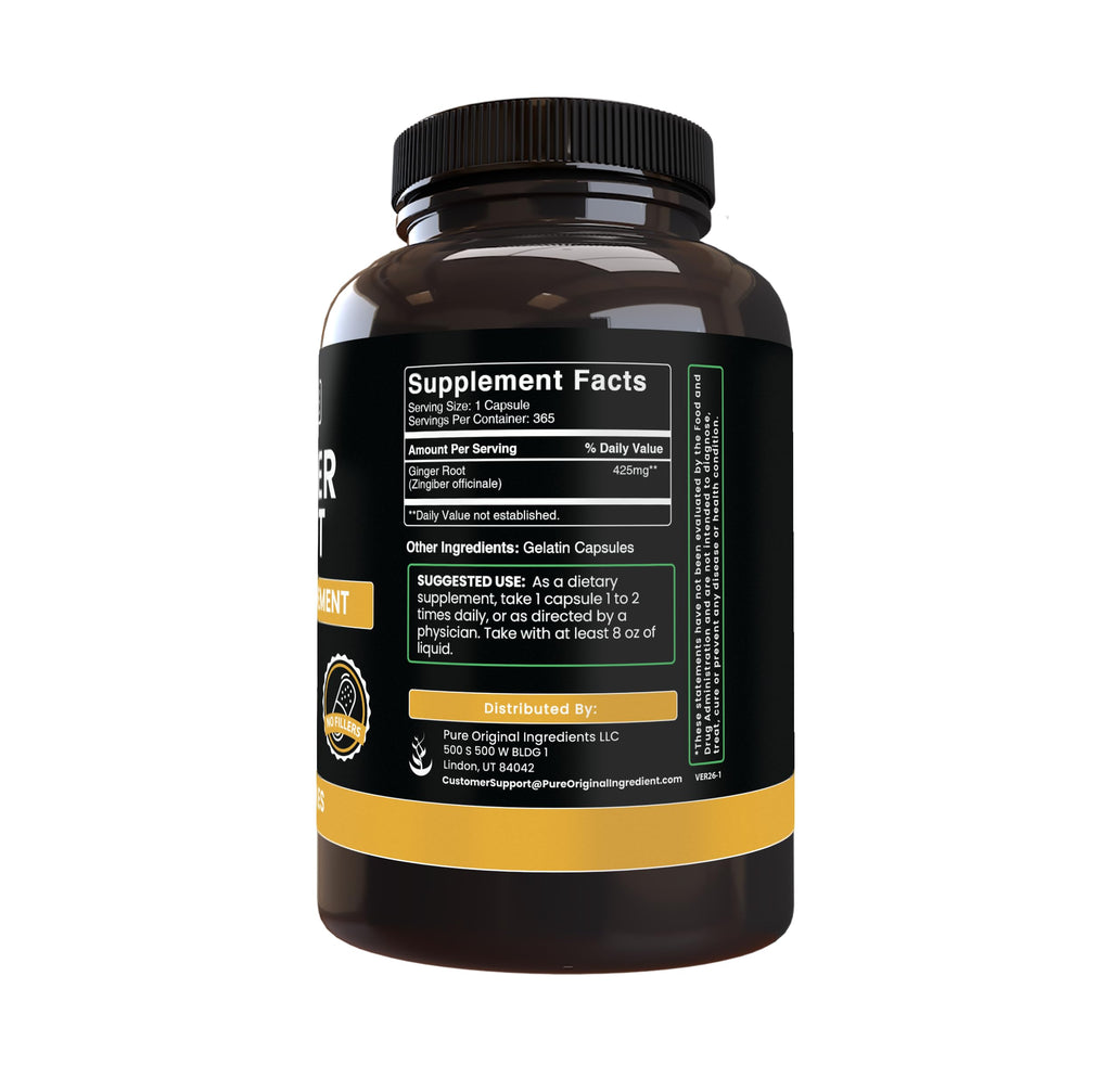 lab verified ginger capsules