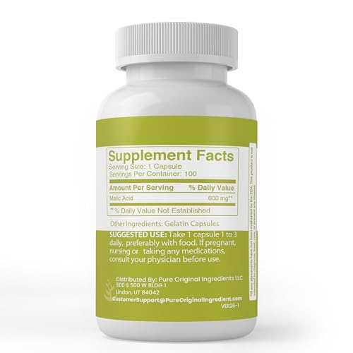 lab verified malic acid capsules