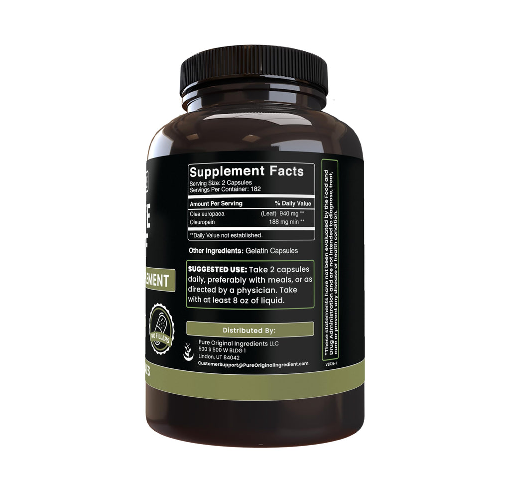 lab verified olive leaf supplement