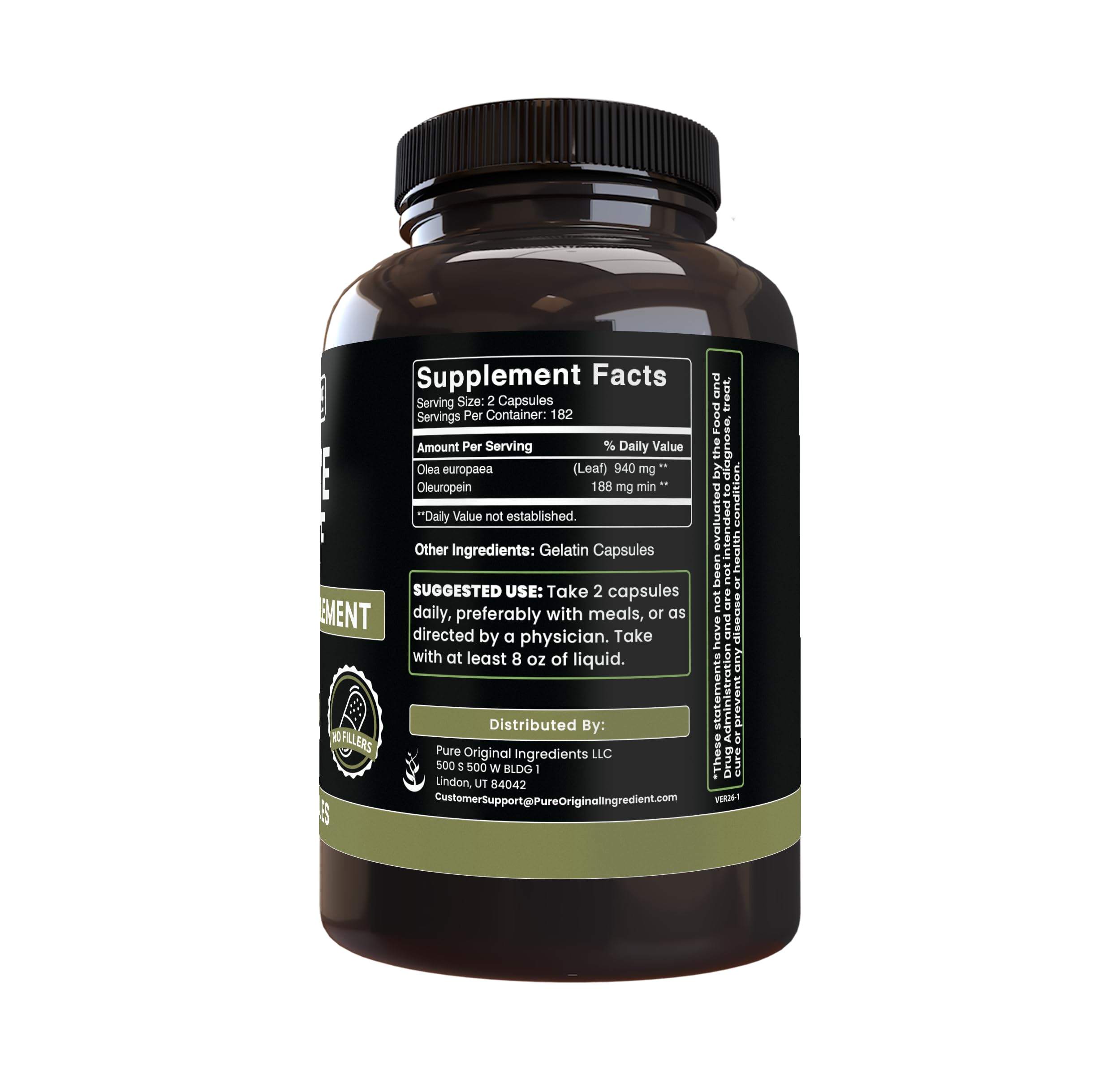 lab verified olive leaf supplement