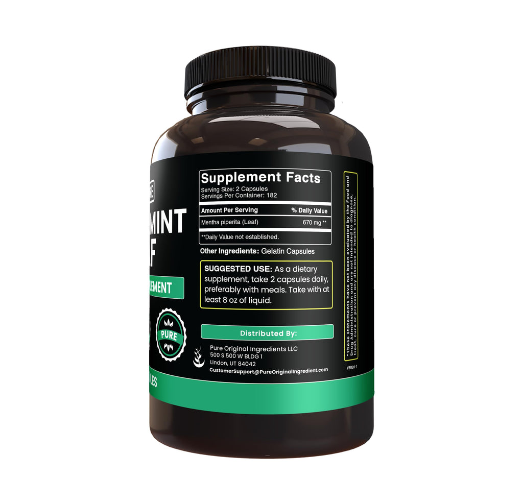 lab verified peppermint capsules